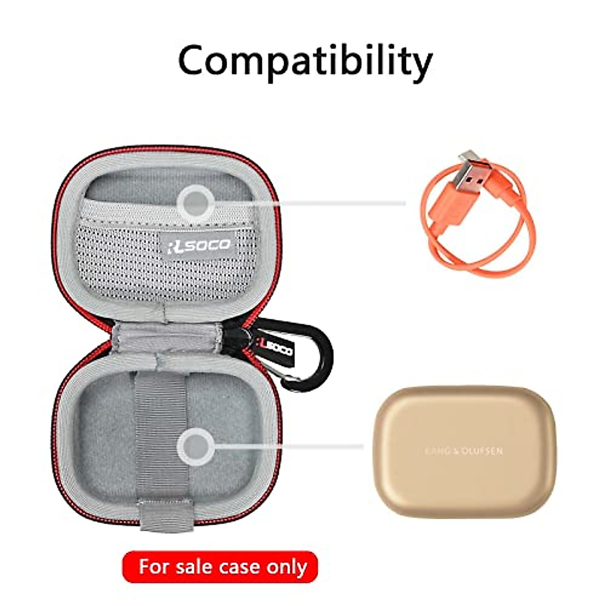RLSOCO Hard Case for Bang & Olufsen Beoplay EX Wireless Bluetooth Earphones