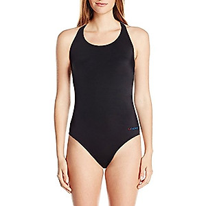 UNOW Women Pro Training Racerback Slimming One Piece Swimsuit (Black,M-L)