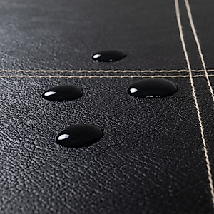 Otto & Ben Folding Box Chest with Memory Foam Seat Faux Leather Small Ottomans Bench Foot Rest Stool, 15 Inch, Black