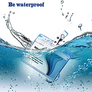 Aimtech Set of 50 Pcs Clear Plastic Horizontal Name Tag Badge Id Card Holders & Metal Id Badge Holder Clips with PVC Straps (Aimt1526)