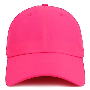 Armycrew Lightweight Bright Neon Color Polyester High Visibility Baseball Cap - Neon Pink