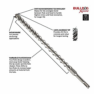 BOSCH HC2302 5/32 In. x 3-1/2 In. x 6-1/2 In. Bulldog SDS-Plus Hex Drive Rotary Hammer Bit