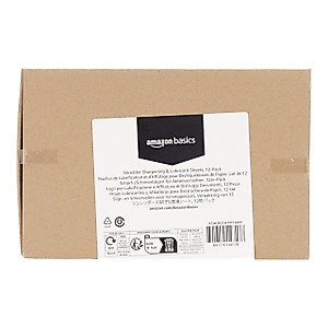 Amazon Basics Paper Shredder Sharpening & Lubricant Sheets - Pack of 12
