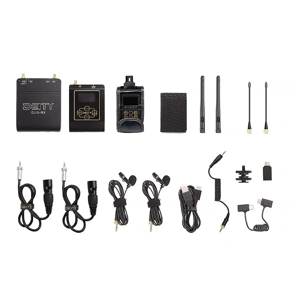 Deity Connect 2.4G Wireless Lavalier Microphone, Dual-Channel Receiver & Two Transmitters, OLED Daylight Display Screen, 24bit/48Khz Uncompressed Audio