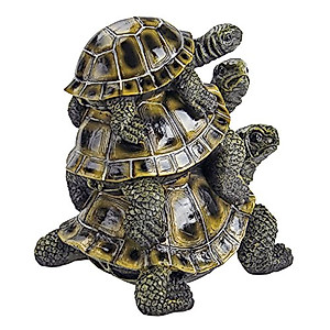 Design Toscano Three's a Crowd Stacked Turtle Statue