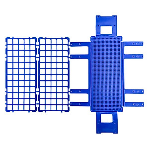 krngcwc 3 Packs Plastic Test Tube Rack, 60 Holes Lab Test Tube Rack Holder for 16mm Test Tubes, Blue, Detachable (60holes)