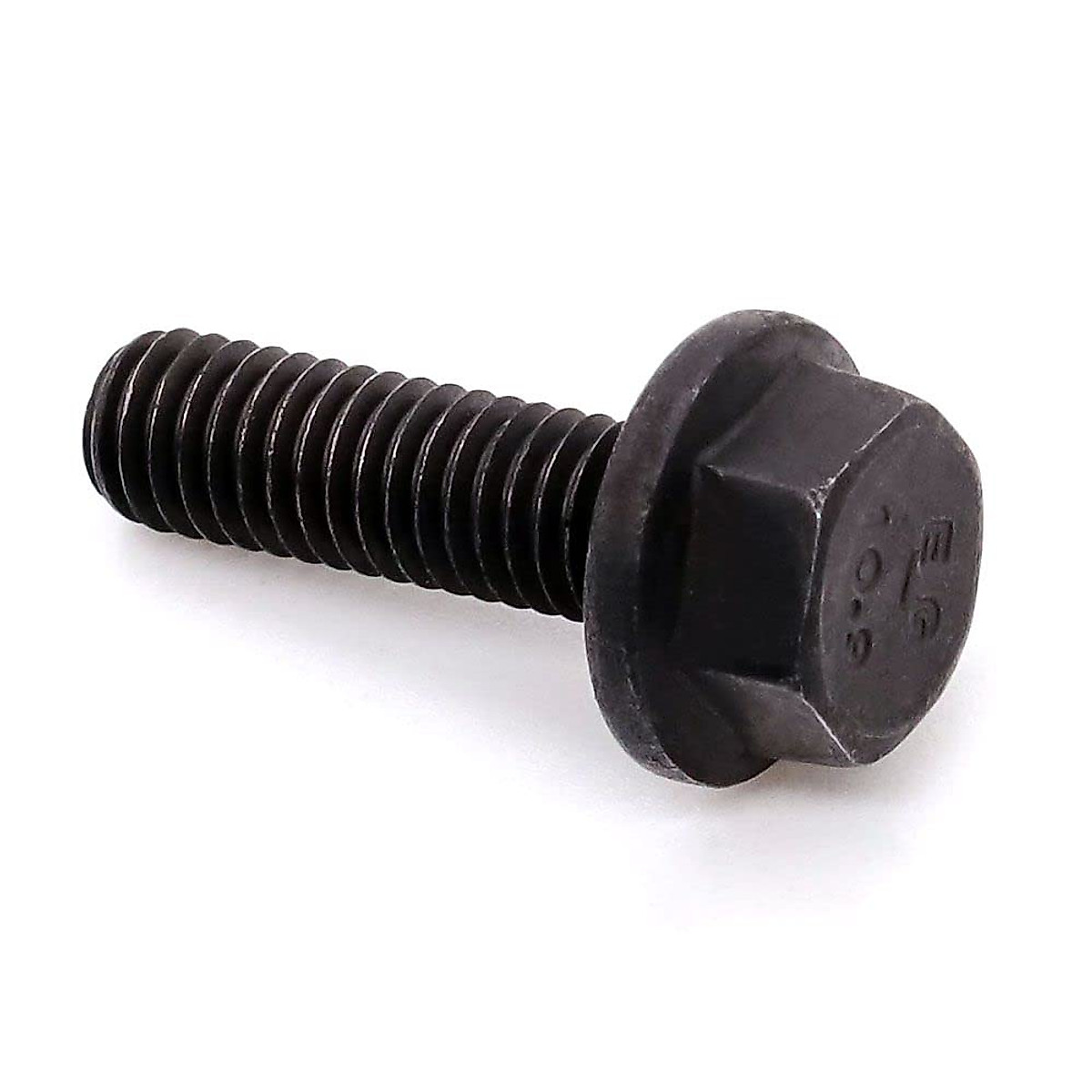 Glvaner M6-1.0 x 16mm (25 pcs) Alloy Steel Flanged Washer Head Hex Bolts, Extra-Large Washer Head, 10.9 Grade Black Oxide Finish GB5789 Full Thread