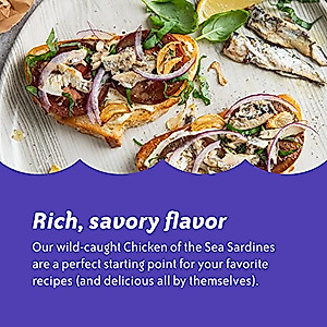 Chicken of the Sea Sardines in Water, Wild Caught, 3.75 oz. Can (Pack of 18)