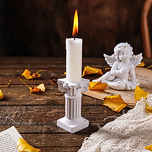 generic 5pcs White Roman Pillar Statues Greek Columns Candle Holder Mini Resin Roman Pillar Statue Resin Candlestick Stand Wedding Table Decoration Home Garden 3X6.5CM 2S140C7PLP1138Y0UI