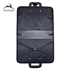 Premium Art Portfolio Leather Bag 18 x 24 (inches) with Lock and Key, Executive Briefcase Style Carrying Case with Handle & Shoulder Strap, Artwork Storage for Posters, Canvas, Drawing Supplies