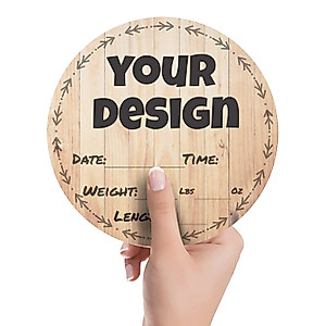 Personalized Newborn Baby Hospital Birth Announcement SIgn (Country Wood)