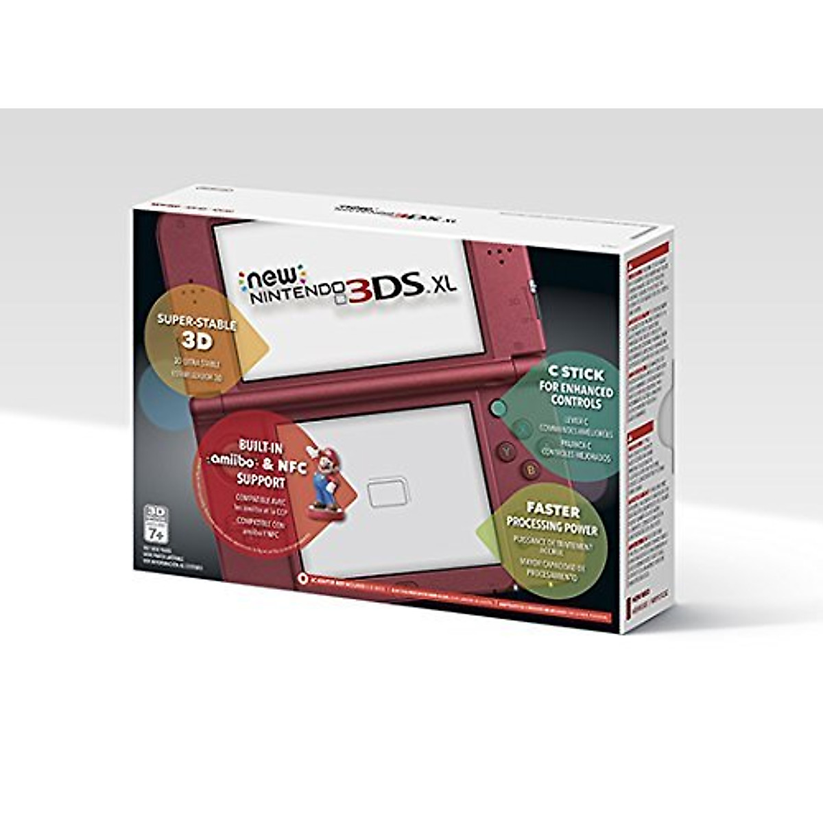 Nintendo New 3DS Xl - Red [Discontinued] (Renewed)