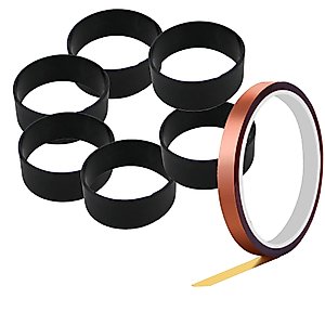 Dielianyi 7 Pcs Silicone Bands for Sublimation Tumbler Shrink Wrap Heat-Resistant Rubber Bands Paper Holder Ring Elastic Bands for Prevent Ghosting