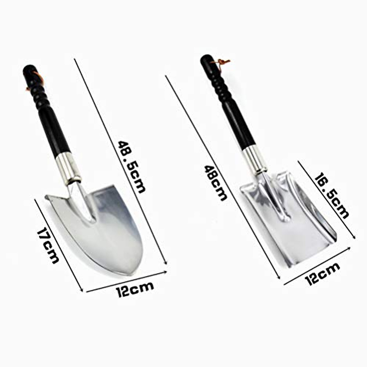 Happyyami 1pc Wide Garden Shovel Garden Utensil Tool Garden Spade Gardening Shovel Digging Spade Transplanting Shovel Lawn Shovel Flower Pot Indoor Plant Tools Utensils Wooden Bonsai