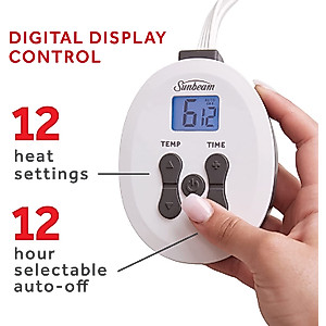 Sunbeam All Season King Premium Heated Mattress Pad with 2 Heating Digital Controllers