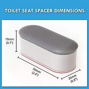 In My Bathroom | Bumpy Bumpers Toilet Seat Spacers (Sanitary Toilet, Strong Adhesive, Universal Fit, 4 Pack)