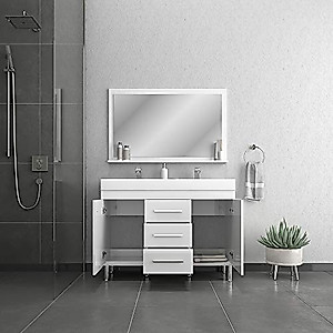 Alya Bath Ripley Bathroom Vanity, 48, White