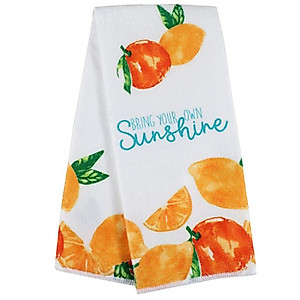 Luti Home Hello Sweet Summer & Bring Your Own Sunshine Kitchen Towel Gift 3 Piece Set with 2 Kitchen Towels and Spoon - Hostess, New Home, Gift Set