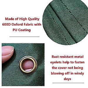 Mini Lustrous Cover for Large Big Green Egg, Large Ceramic Egg Type Kamado Table Cover with Heavy Duty and Waterproof Fabric, Large（60”Lx27”Wx31”H）