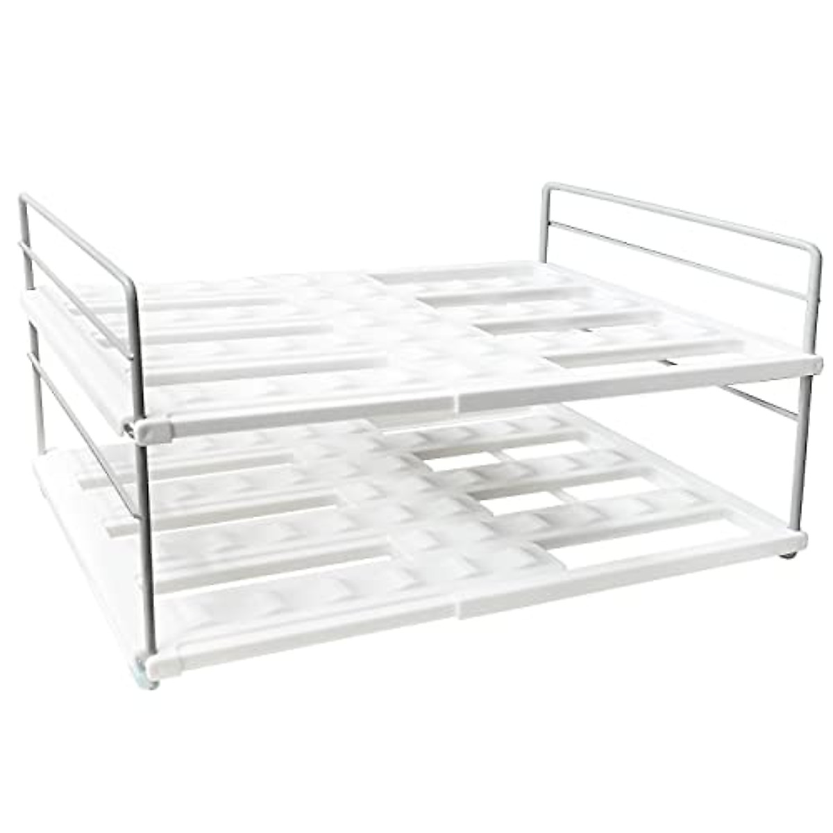 Expandable Water Bottle Organizer for Cabinet, Water Bottle Holder Storage Rack for Kitchen Pantry Organization, Height & Width Adjustable Cup Bottle Holder Shelf Organizers, Hold Up to 10 Bottles