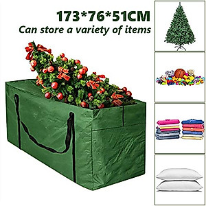 Longlasting Cushion Storage Bag Garden Furniture Cushion Bags Waterproof Pouch with Zips Patio Seat Pads Carry Handbag with Handle for Christmas Tree