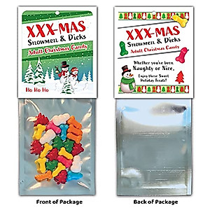 3 Pack - Snowman Christmas Weener Candy - Adult Funny Holiday Party Favor Penis Stocking Stuffer