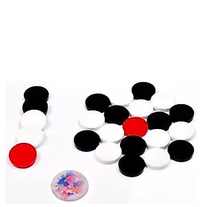 Pam Herbals Professional Carrom Board Coins Set – 24 Acrylic Coins (6mm) with 2 Strikers, Smooth Play for Competitive Carrom Games