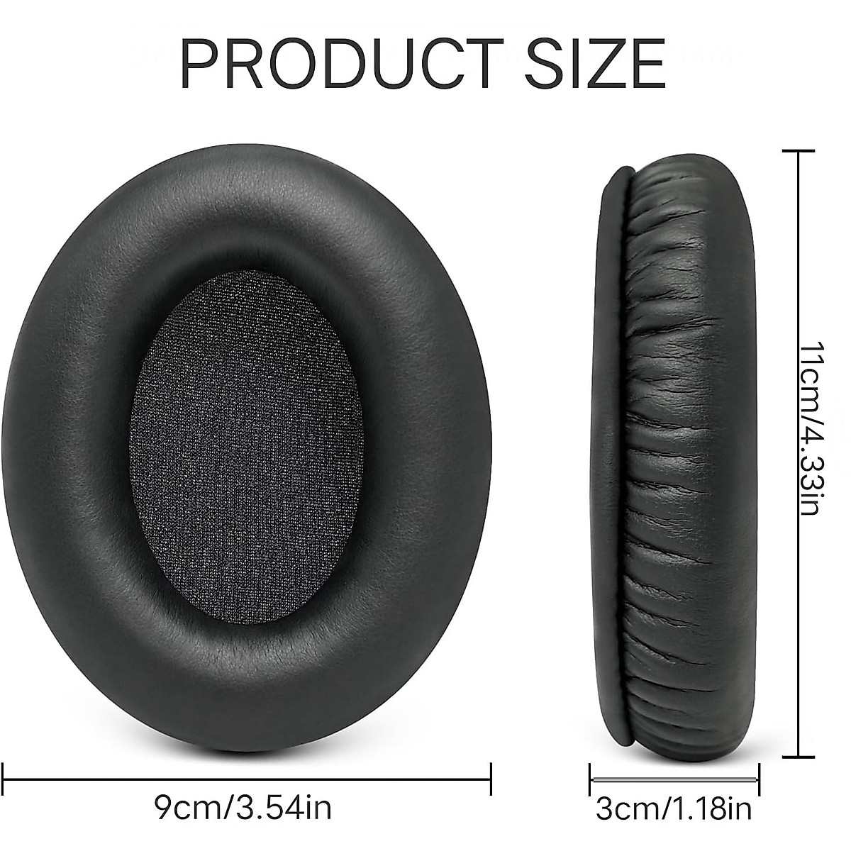 GVOEARS Replacement Ear Pads Cushions for HyperX Cloud 1/I/2/II/3/III/Pro/Core/Alpha/Alpha S/Flight/Stinger/Mix/CloudX/CloudX Chat Headphones, Earpads with Premium Leather and Softer Memory Foam