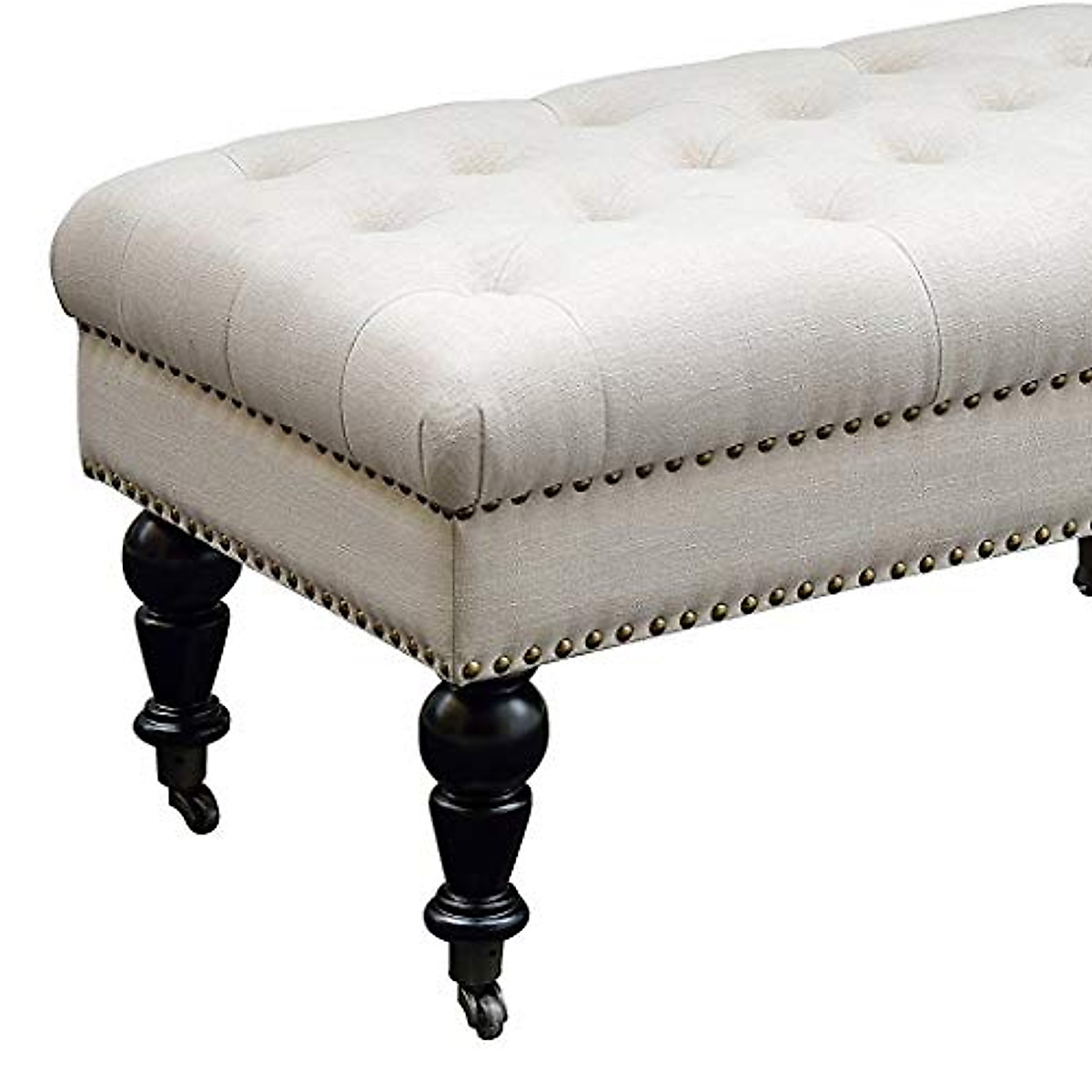 Linon Isabelle Bed Bench, 62-Inch, Dark Espresso Finish