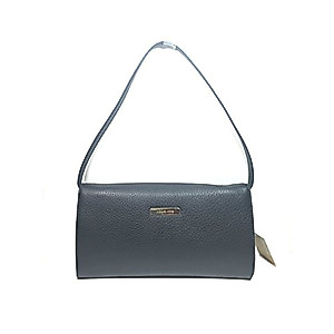 Michael Kors Womens Oversized Id Chain Pebbled Leather Clutch Black / Gold