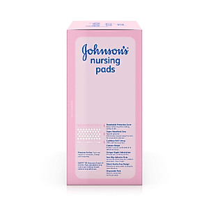 Johnson's Disposable Nursing Pads with Natural Cotton, Super Absorbent, Comfortable, and Breathable, Natural Contour Shape, 60 ct ( Pack of 2)