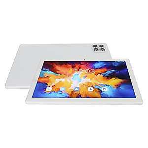DAUERHAFT 10.1 Inch Tablet PC, 4G LTE Tablet 2.4G 5G WiFi 8800mAh 100‑240V 8 Core CPU 5.0 with Earbuds for Android 11.0 for Work (US Plug)