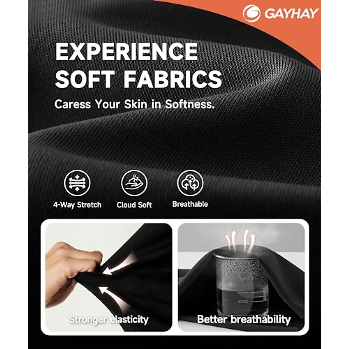 GAYHAY 3 Pack Leggings for Women - High Waisted Tummy Control Workout Yoga Pants Gym Running Activewear Compression Black Leggings