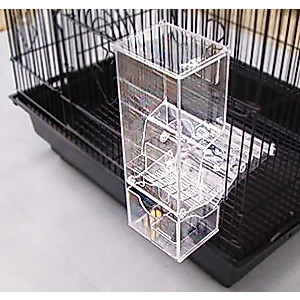 Birds LOVE Feeder, Bird Seed Saver, Don’t Waste Bird Cage Feeder for Small Birds, Finch Canary Parakeet Lovebird Conure Parrotlet