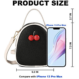 Small Leather Crossbody Bags Shoulder Bag for Women Stylish Ladies Messenger Bags Cell Phone Purse and Handbags Wallet (Cherry - Dark Green)