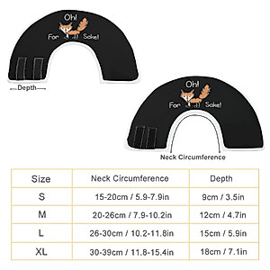 Funny Quote for Fox Sake Soft Dog Cone Collars Protective Adjustable Cat Recovery Collar to Stop Licking XL