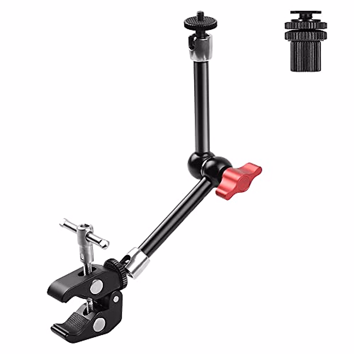 Hemmotop Magic Arm 11 Inches with Super Clamp Articulating Friction Arms for iPhone LCD Monitor Clamp Holder Mounts Kit Adjustable MS01