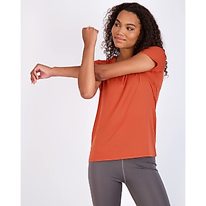 Real Essentials Womens Quick Dry Fit Dri Fit Active Wear Yoga Workout Athletic Tops Running Gym Exercise Ladies Short Sleeve Crew Scoop Neck Moisture Wicking Tees T-Shirt, Set 12, XL, Pack of 5