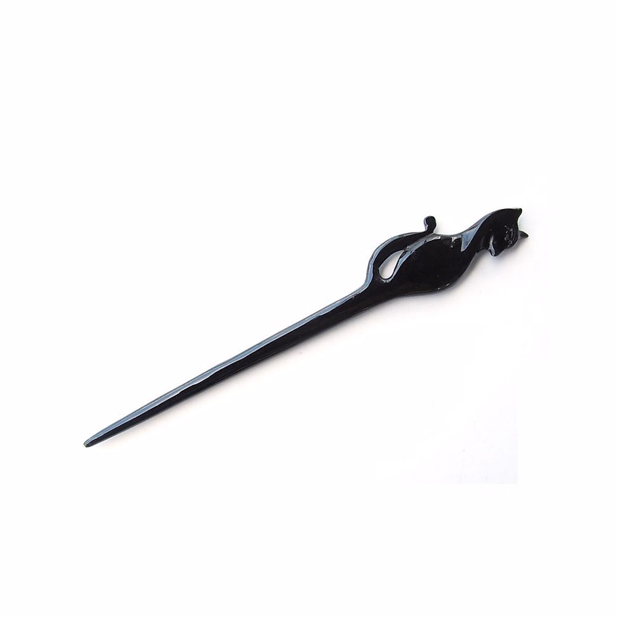 Marycrafts Black Buffalo Horn Hair Stick, Hair Accessories, Hair sticks for women Handmade 7.2"