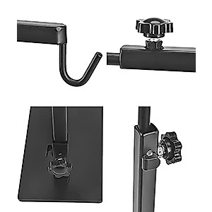 Adjustable Reptile Heat Lamp Stand for Terrarium Metal Light Stand 15 to 37.4 Inch Floor Lamp Holder Heating Light Bracket Light Hanger for Fixing Porcelain, Deep Dome or Wire Clamp Lamp Fixtures