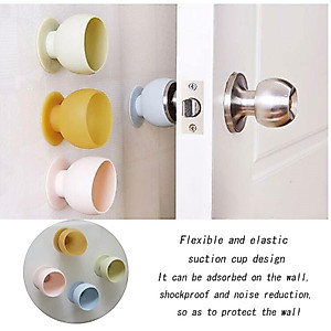SkykS Silicone Door knob Covers 2 PCS Door Handle Cover Wall Protectors from Door knobs Child Safety Door knob Cover,No More Static Shock,Comfortable, Soft Anti-Slip(Coffee)
