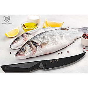 Dalstrong Fillet Knife - 6 inch - Shadow Black Series - Black Titanium Nitride Coated - High Carbon 7CR17MOV-X Vacuum Treated Steel - Meat, Boning Knife - Kitchen Knife - Sheath - NSF Certified