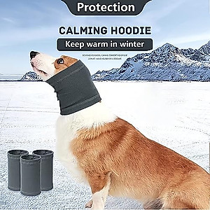 Nanaki Dog Calming Hoodie Head Cover Sleeves - Quiet Ear Covers Hood for Noise, The Grooming and Force Drying Head Protection for Anxiety Relief and Calming Dog Neck and Ear Warmer
