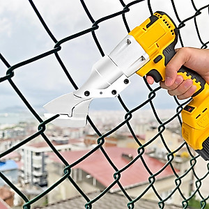 Metal Shears Compatible With Dewalt 20V Max Battery(No Battery) Cordless Metal Shears Swivel Head for Curve/Straight/Round Cutting Over Sheets of Iron, Steel,Carpet, Leather, Cardboard