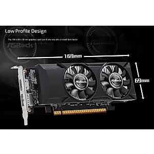 ASRock Low Profile Arc A310 4GB GDDR6 PCI Express 4.0 ITX Video Card A310 LP 4G 64-bit 0dB Silent Cooling Super Alloy Graphics Card 7680 x 4320 450W 15.5 Gbps