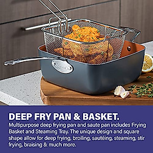 Gotham Steel Pro 20 Piece Pots & Pans Set | Hard Anodized Complete Cookware Set + Bakeware Set, Ultra Nonstick Ceramic Copper Coating, Chef Grade Quality, Metal Utensil Safe, Oven & Dishwasher Safe