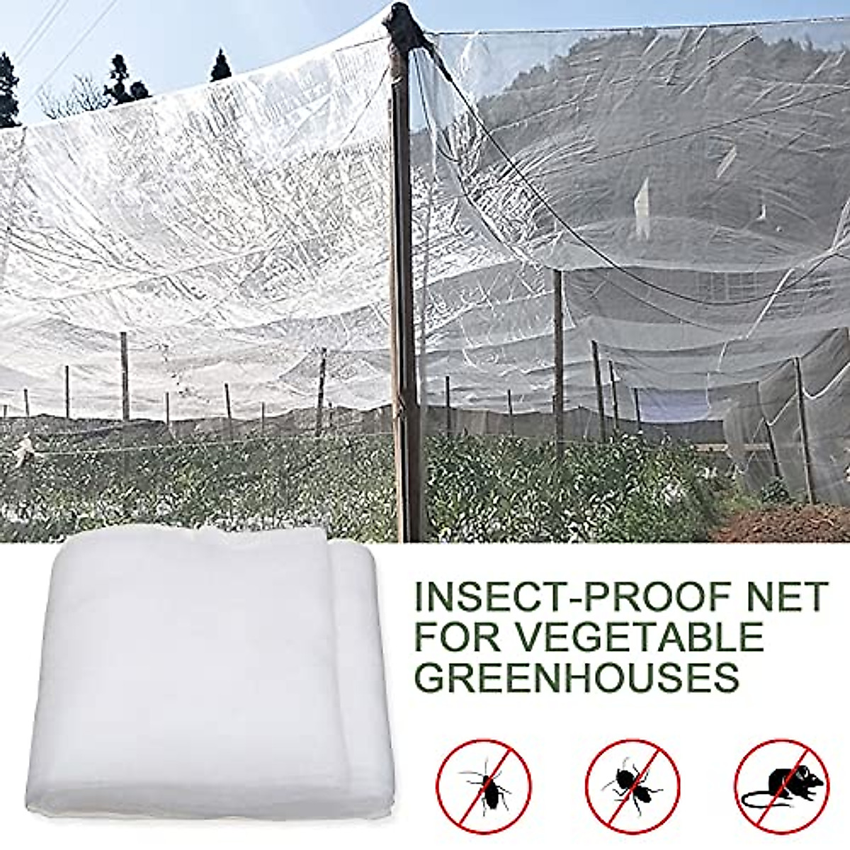Guolarizi Insect Protection NetPE Material Mesh ClothPlastic ReusableFarmFlowers (as Show)