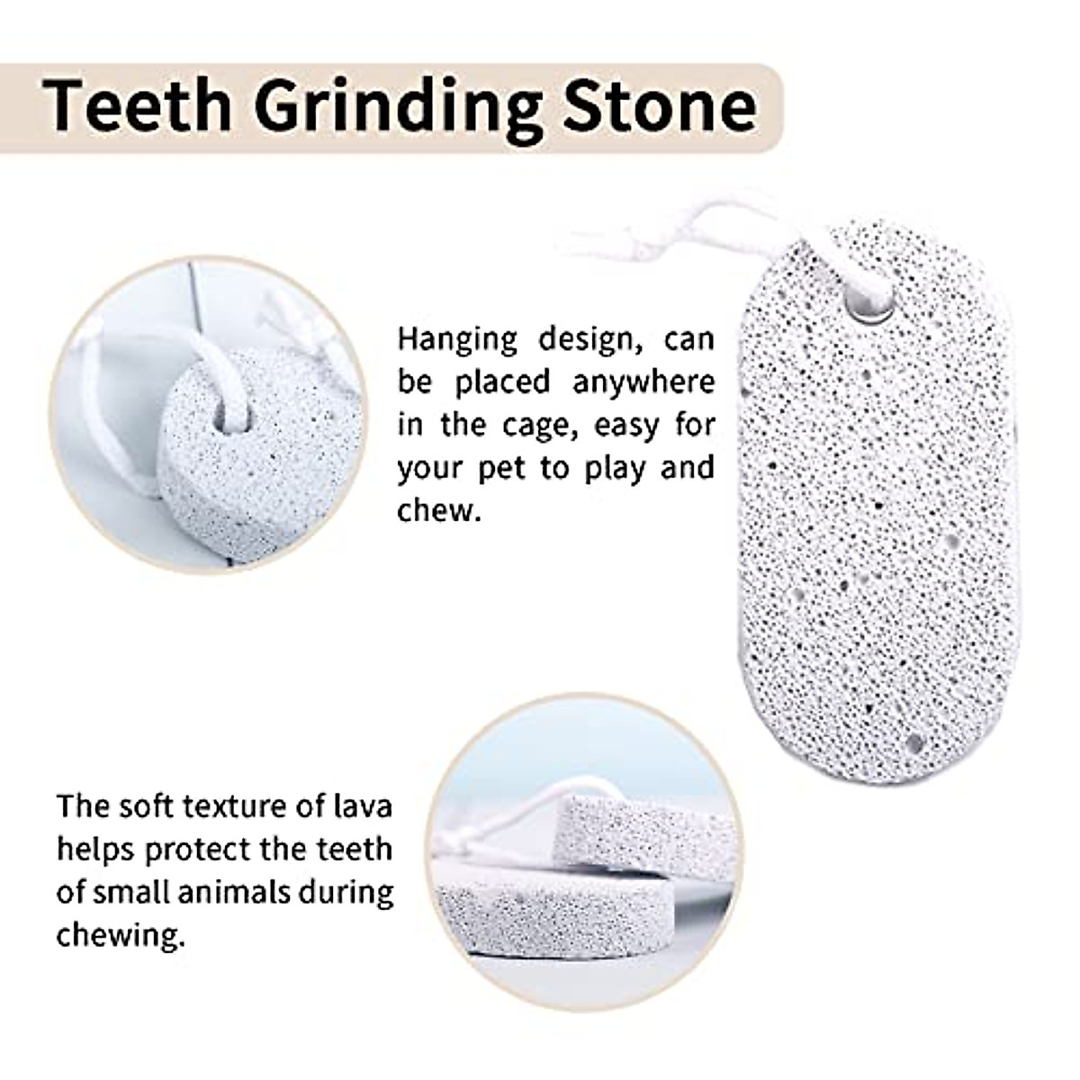 BNOSDM 12 Pack Small Animals Himalayan Salt Licks Set, 6 Rabbit Mineral Salt Blocks and 4 Hamster Teeth Grinding Stones Natural Bunny Chew Treat Toys for Rats Guinea Pigs Ferrets Chinchillas