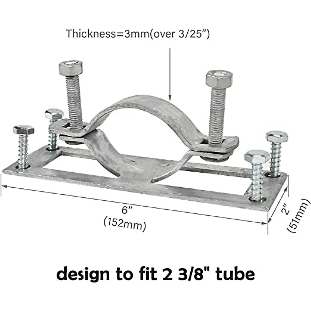 Steel 2 Wood Fence Bracket(24-Pack)，Chain Link Wood Adapter，Wood Fence for Steel Post Panel Attachment Adapter Bracket