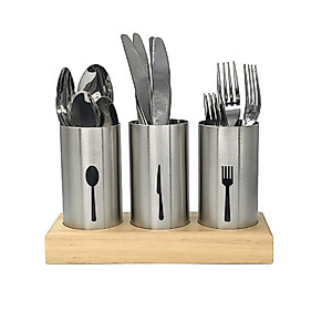WSKC 4PC Flatware Caddy Holder Stainless Steel